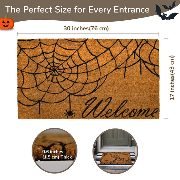 Wholesale Spider Web Halloween Coir Doormat – Fine Living Co
